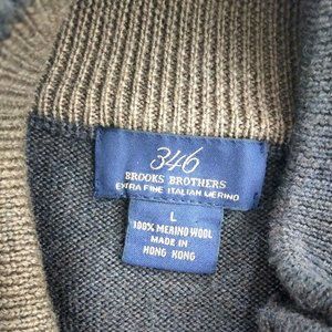 Brooks Brothers | Sweaters | 346 Brooks Brothers Merino Wool Full Zip Sweater Vest Mens Size L ...